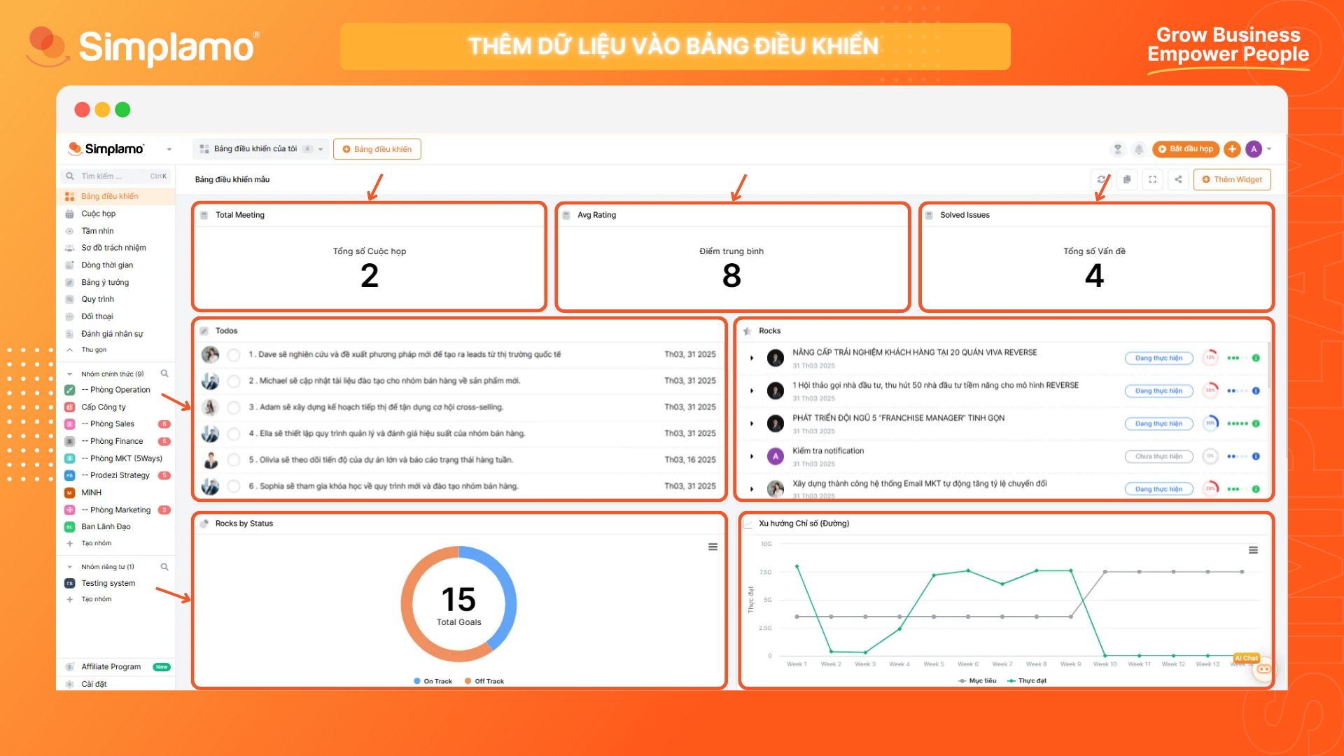 Thiết lập Bảng điều khiển | Help Center Simplamo