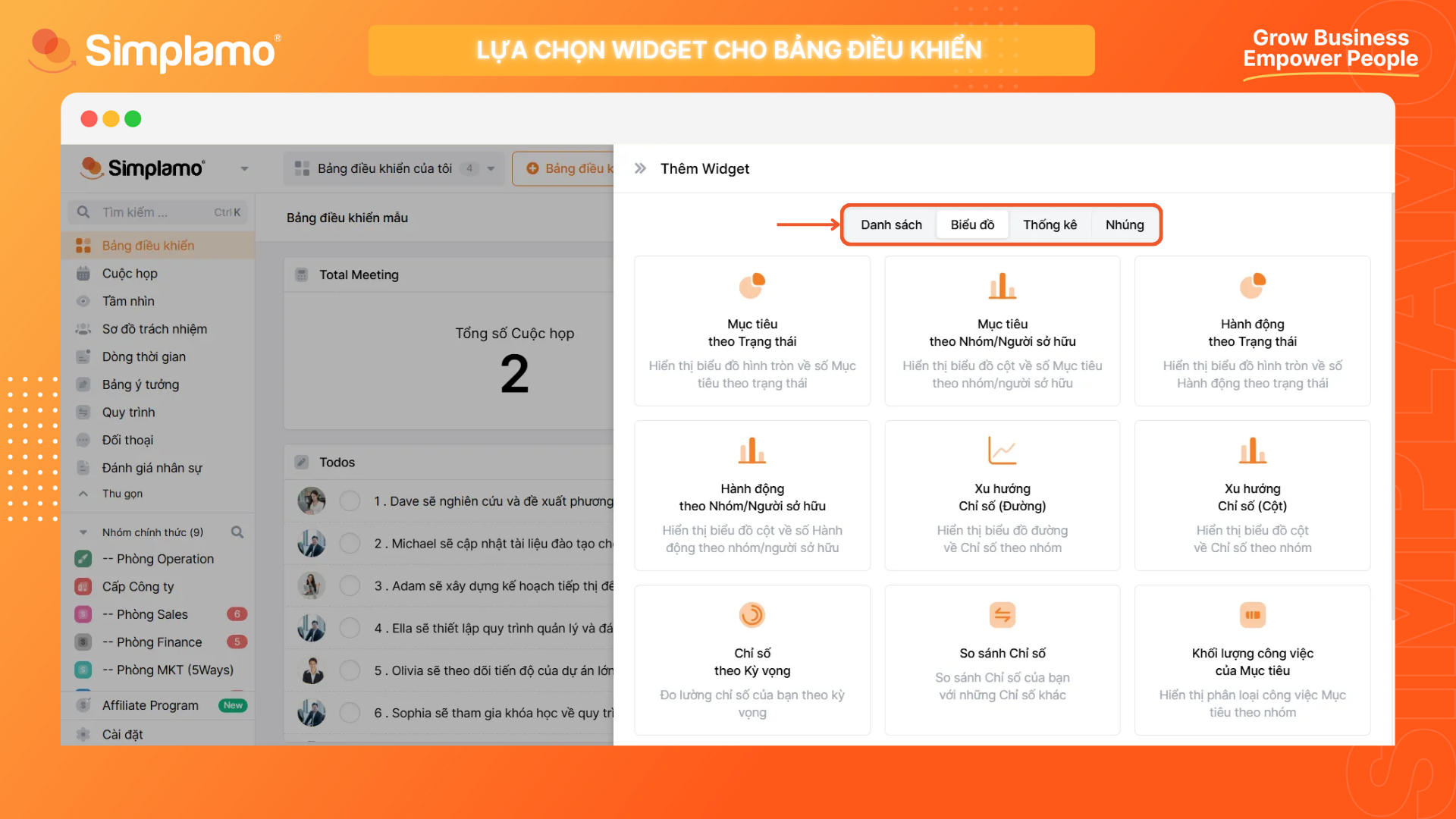 Thiết lập Bảng điều khiển | Help Center Simplamo